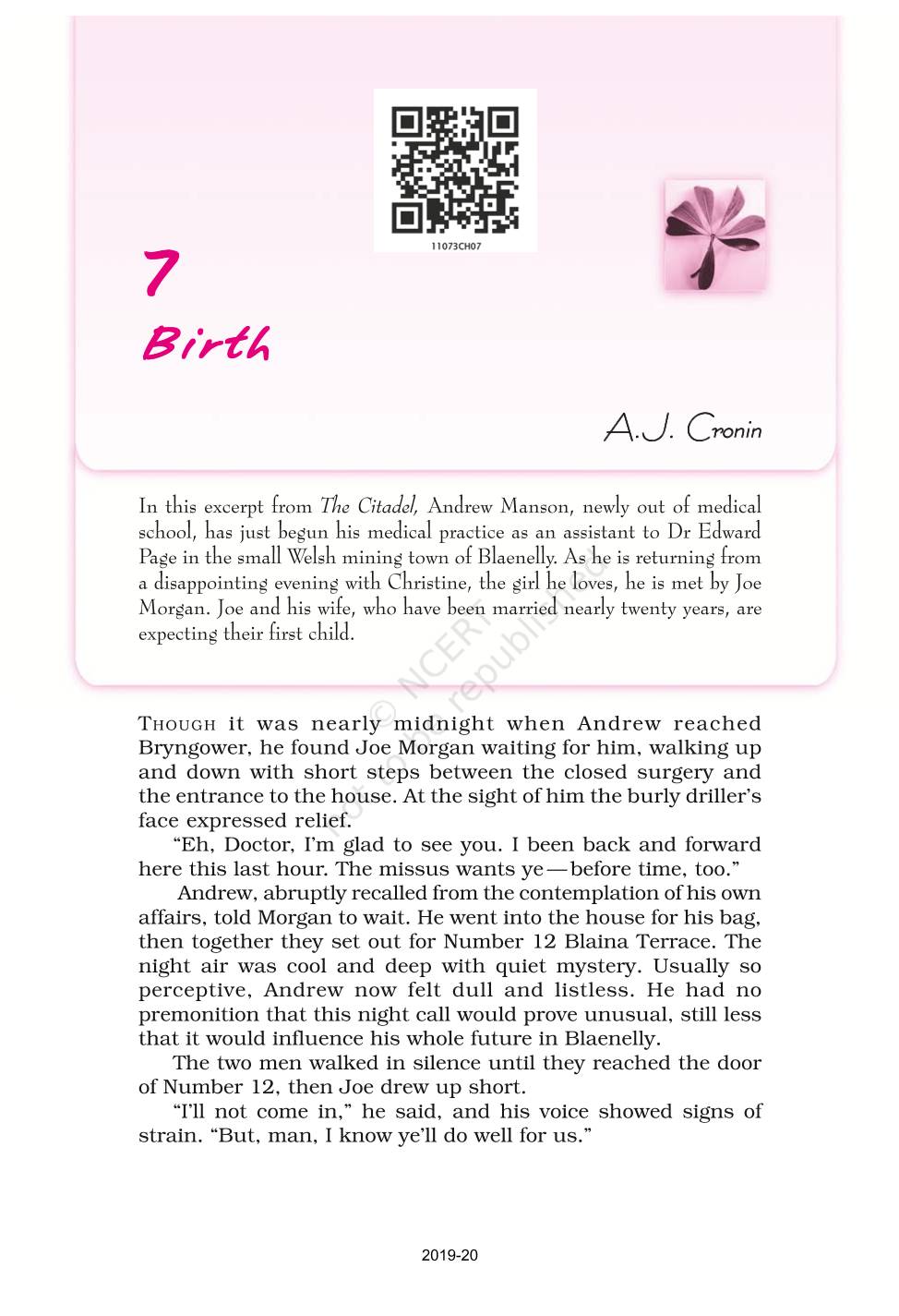 Birth - NCERT Book of Class 11 English Snapshot